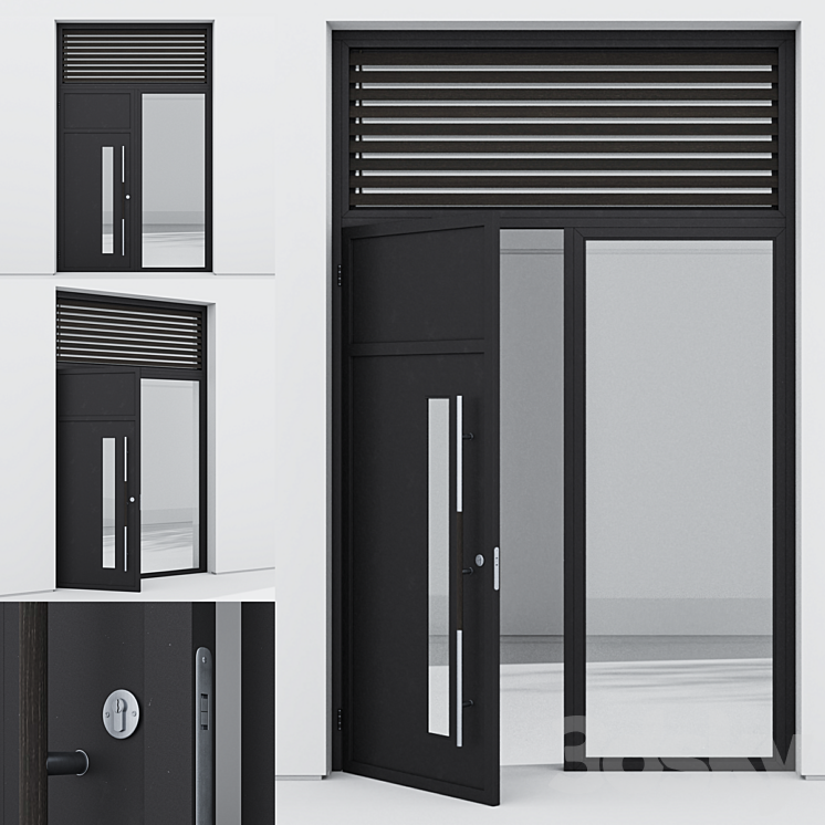 Aluminum door 94 - Doors - 3D model
