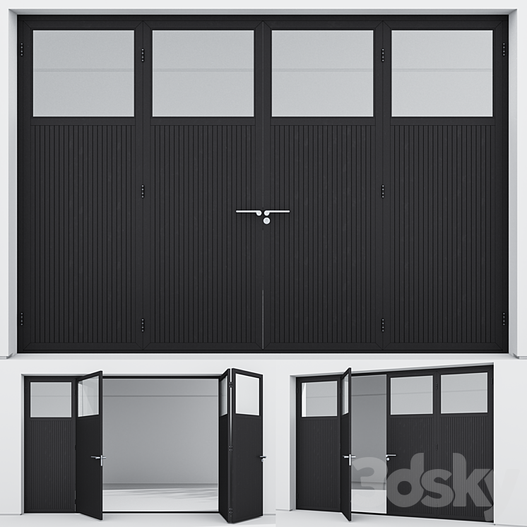 Aluminum door 100 - Doors - 3D model