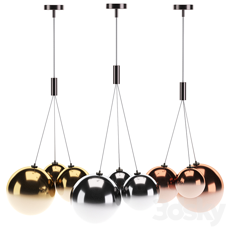 Pendant lamp Crystal Lux ELCHE SP3 - Pendant light - 3D model