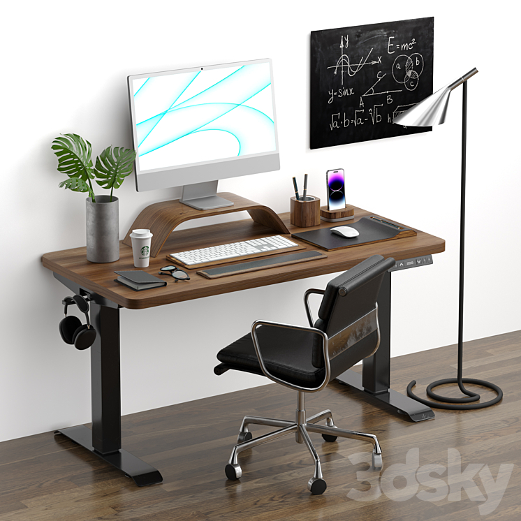 Apple Imac Engineering Work Place Set - Office furniture - 3D model