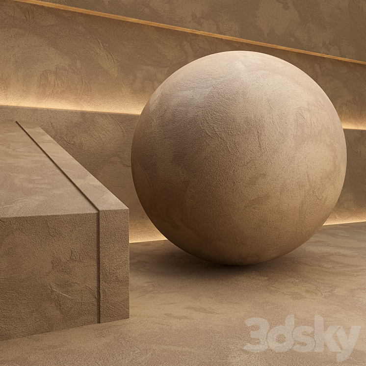 Plaster Material 23 - Stone - 3D model