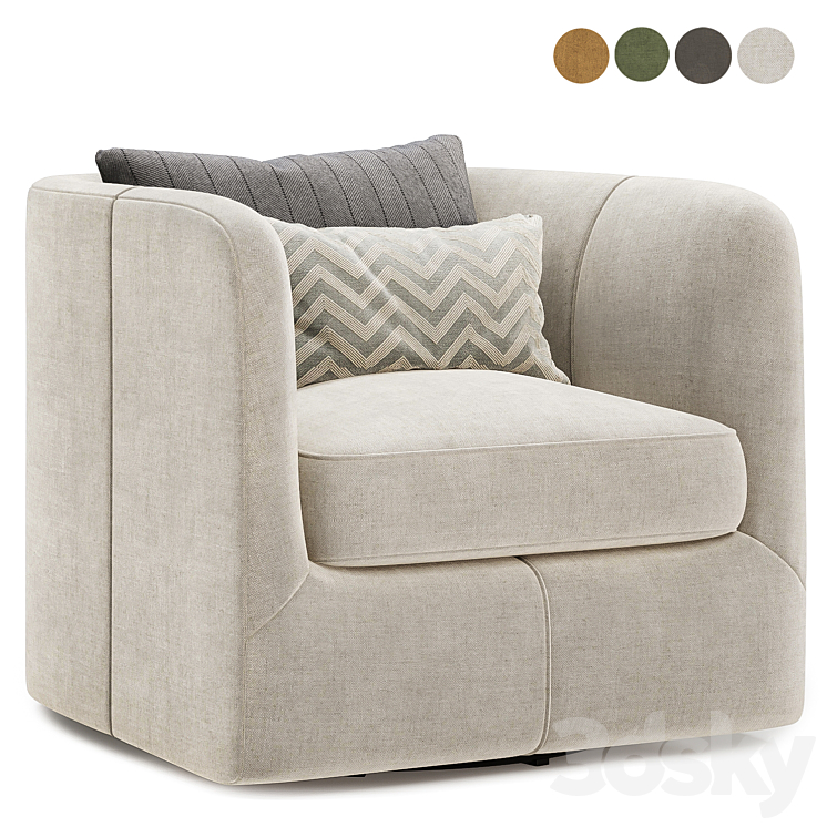 parda swivel chair - Arm chair - 3D model