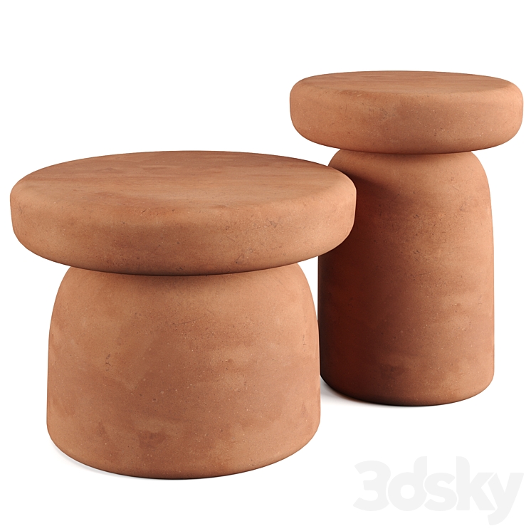 TOTOTO clay coffee table by Miniforms - Table - 3D model