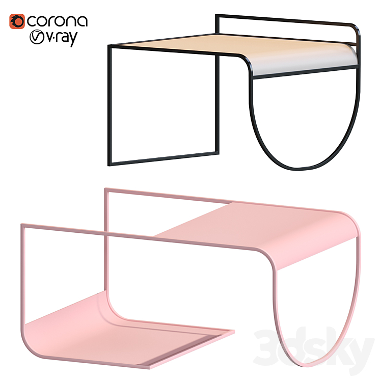 Soft-geometry Sw Tables Set - Table - 3d Model
