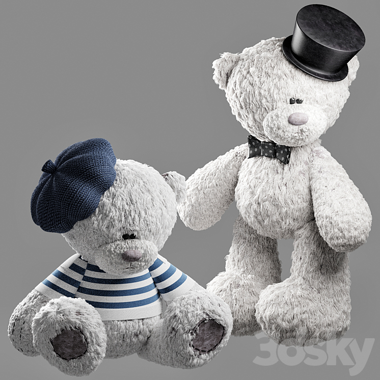 set of soft toys - Toy - 3D model