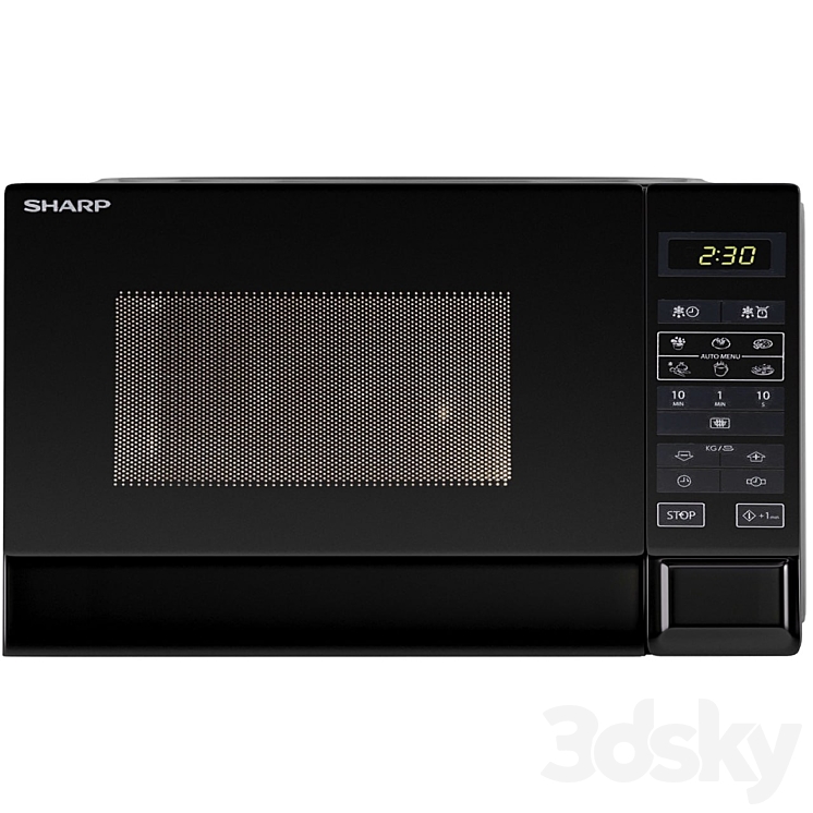 Sharp R-242 BKW magnetron - Kitchen appliance - 3D model
