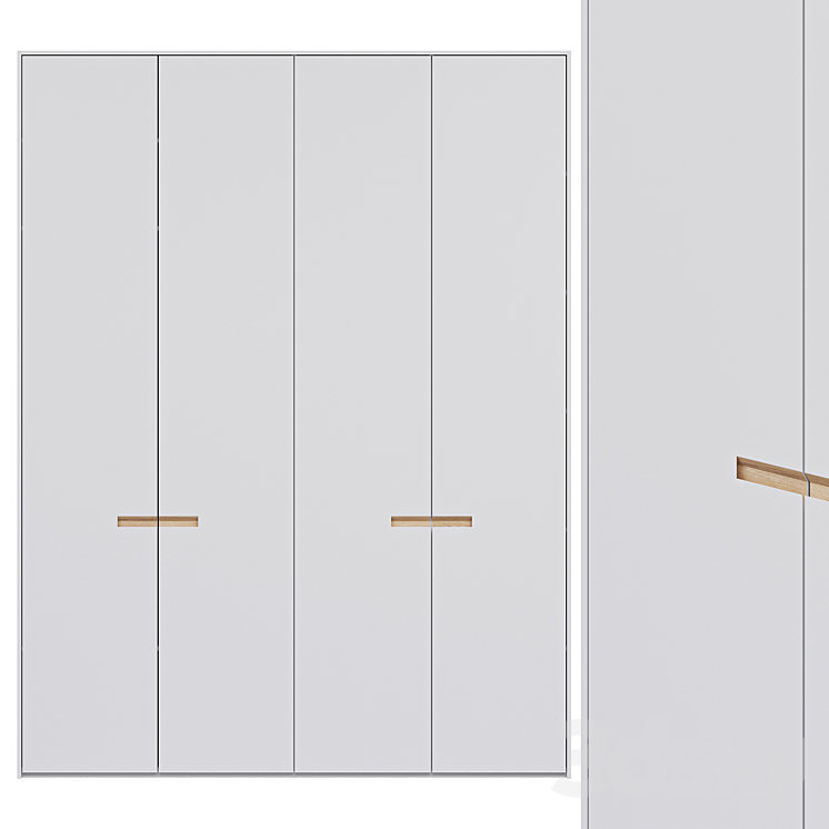Cabinet with mortise handle - Wardrobe & Display cabinets - 3D model