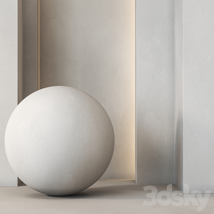 Plaster Wall Texture 4K - Seamless - Stone - 3D model
