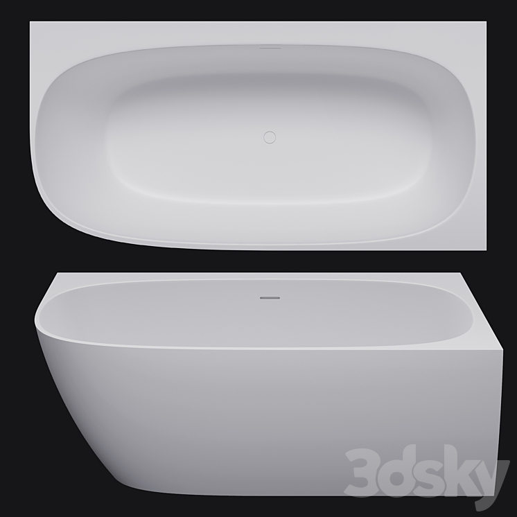 Bathtub Salini SOFIA WALL 180 corner - Bathtub - 3D model