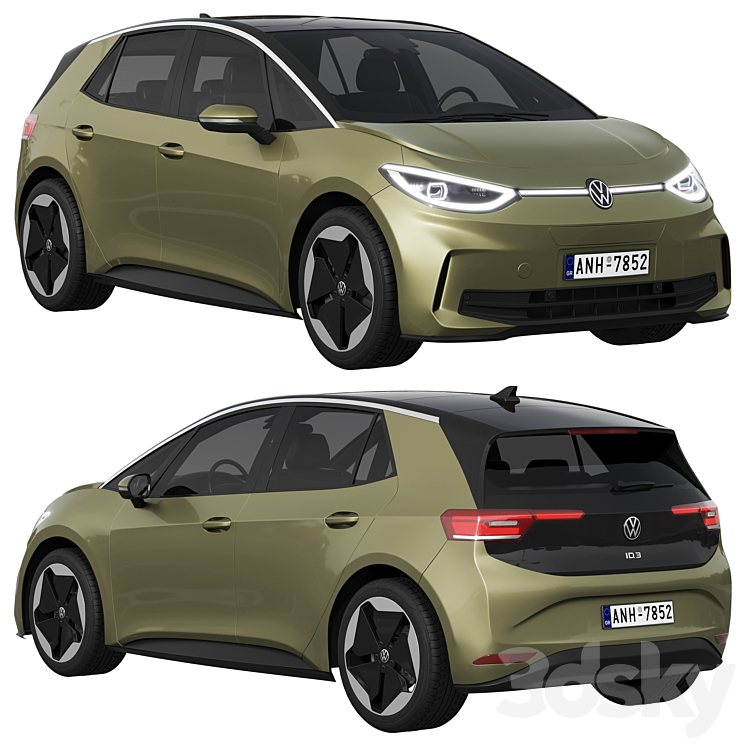 Volkswagen ID3 2024 - Ground Transport - 3D model