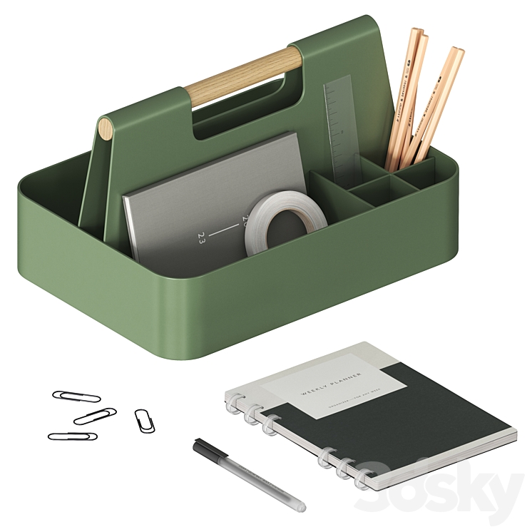 Elin Desk Caddy - Decorative set - 3D model