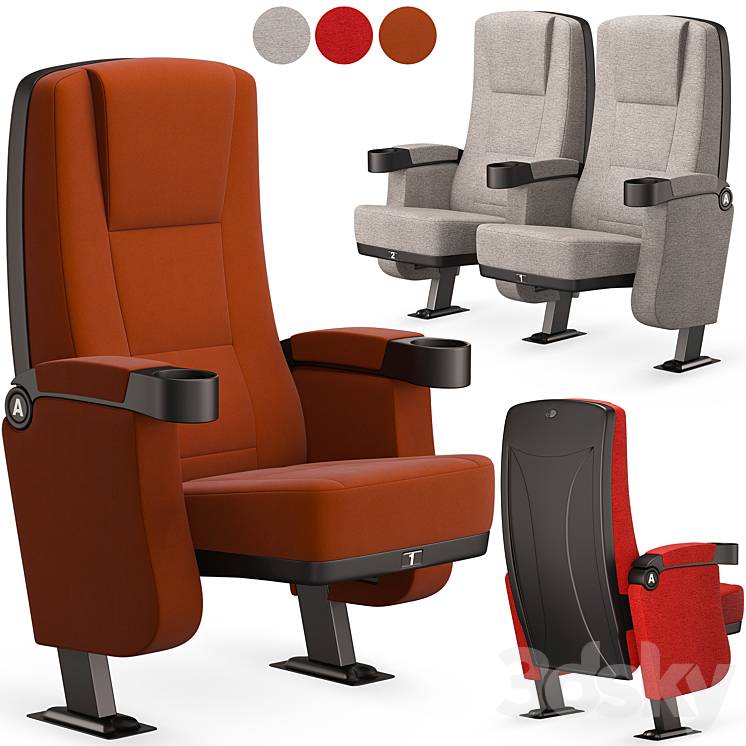 Cinema Chair 01 - Arm chair - 3D model