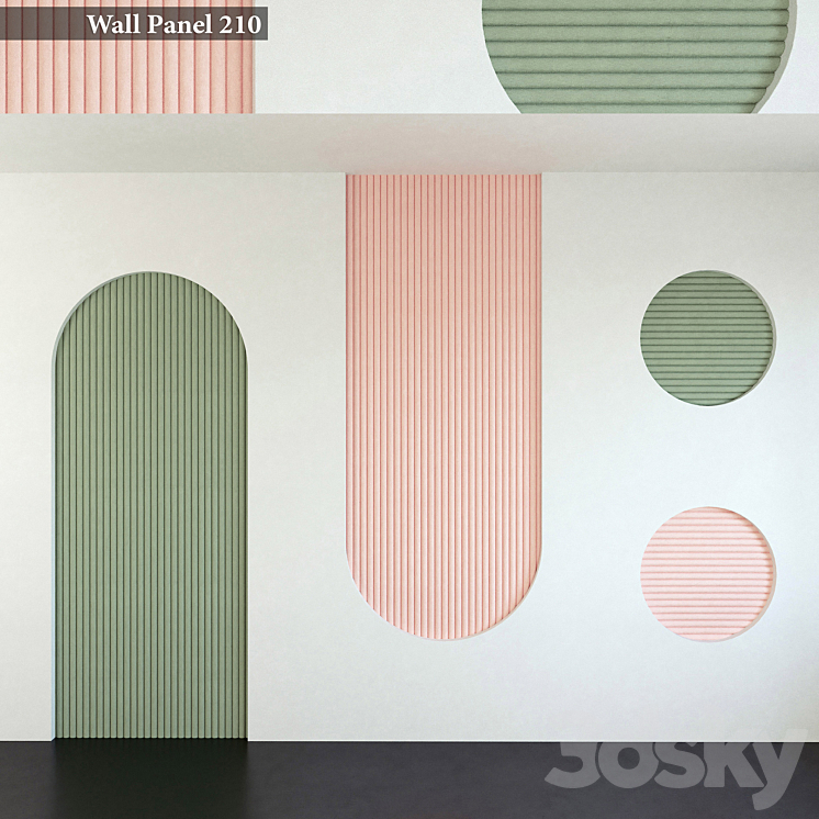 Wall Panel Set 210 - Other decorative objects - 3D model