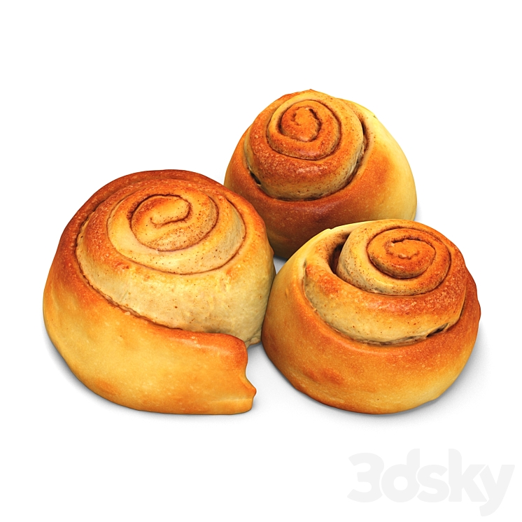 Cinnamon rolls - Food and drinks - 3D model