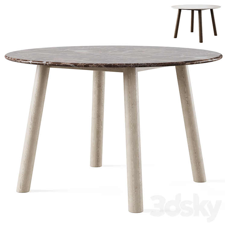 TARANSAY DINING TABLE by Rowico Home - Table - 3D model