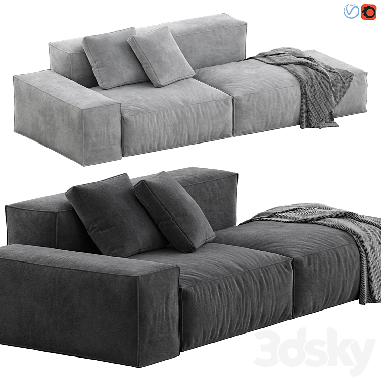 Boca Navi Sofa Set 5 - Sofa - 3D model