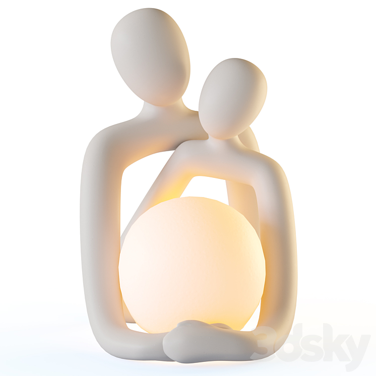 Night light "Romantic couple" - Table lamp - 3D model