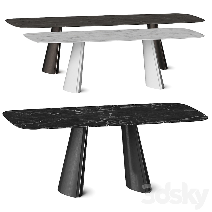 Bonaldo Torii Rectangular Dining Table - Table - 3D model