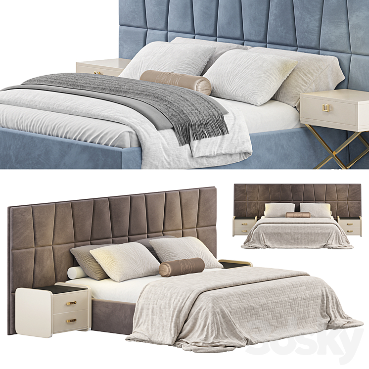 Trapezium bed by Sensorsleep - Bed - 3D model