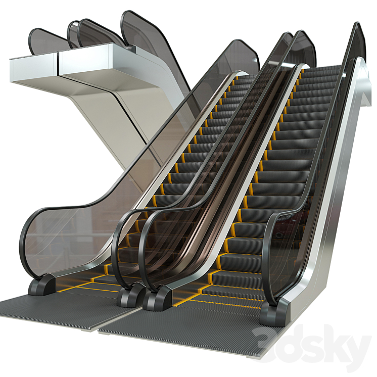 Escalator - Staircase - 3D model