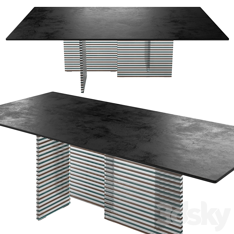 Big Wave table by Fiam 240x110 - Table - 3D model