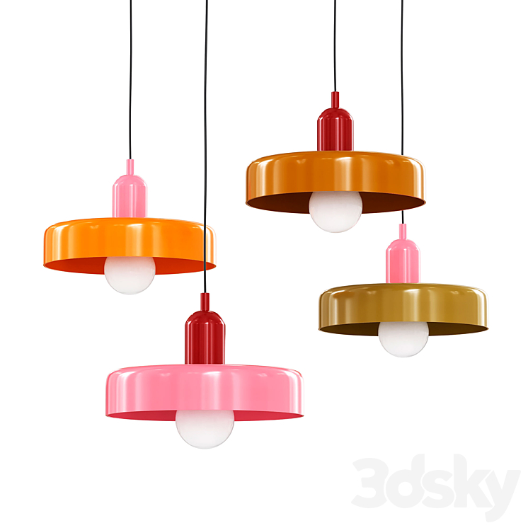 Disc Orb Pendant Lamp - Pendant light - 3D model