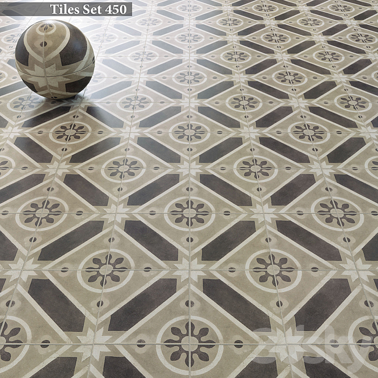 Tiles set 450 - Tile - 3D model