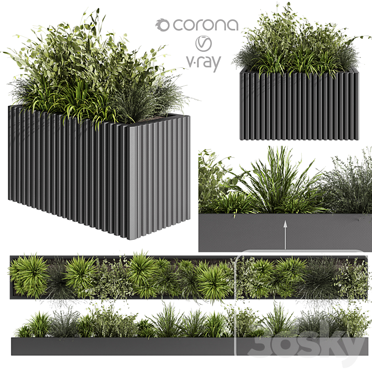 flower box01 - Indoor - 3D model