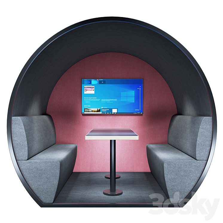 4-Person Open Meeting Pod - Office furniture - 3D model