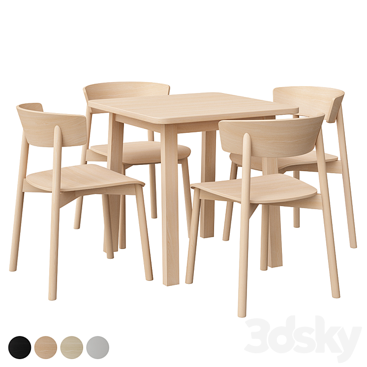 Norraker & Clelia - Table + Chair - 3D model