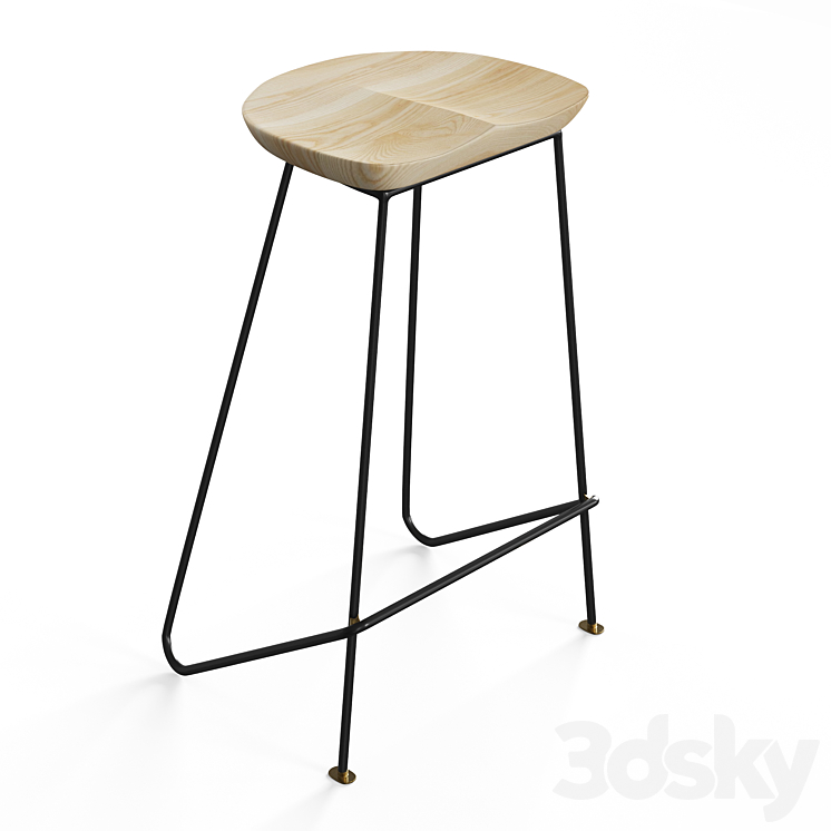 Organic Modernism Chicago Counter Stools - Chair - 3D model
