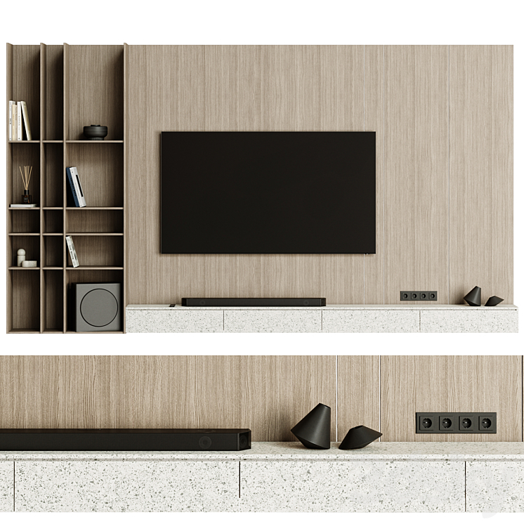 Tv set 002 - TV Wall - 3D model