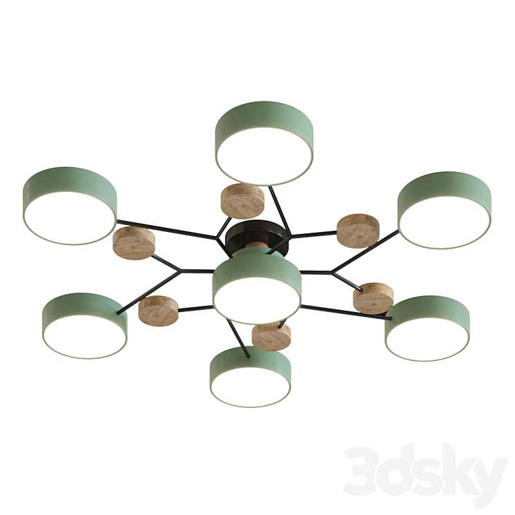 Macaron Molecular LED Ceiling - Ceiling lamp - 3D model