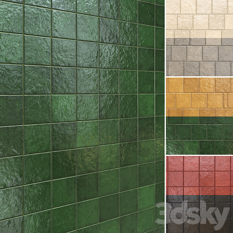 Ceramic Tiles Set 014 - Tile - 3D model