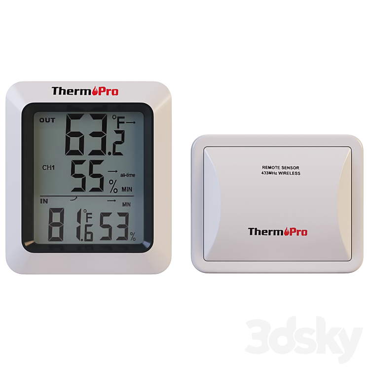 Outdoors White Smart Thermostat with Outdoor Temperature Sensor ...