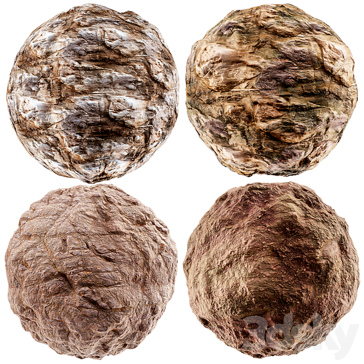 Rock texture-collection 03 - Stone - 3D model
