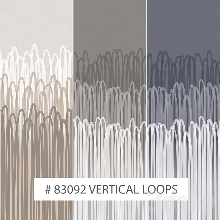 Creativille | wallpapers | 83092 Vertical Loops - Wall covering - 3D model