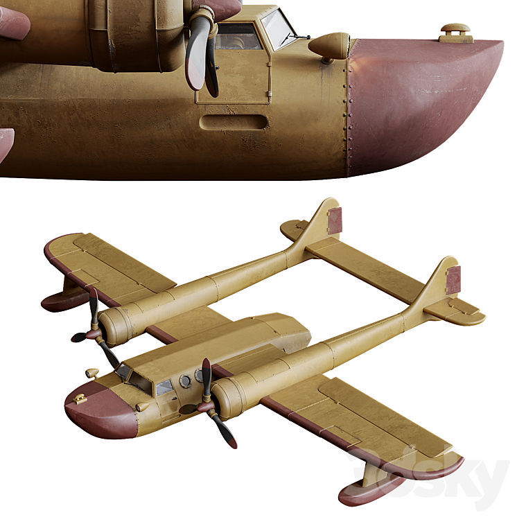 Conwing Model L-16 - Sea Duck - Air Transport - 3D model