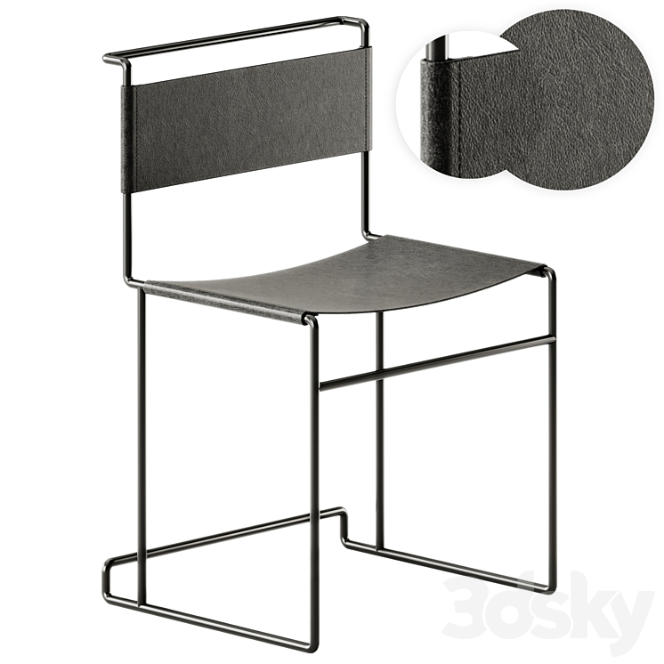 Linear Chair Vintage by Pipedesign - Chair - 3D model