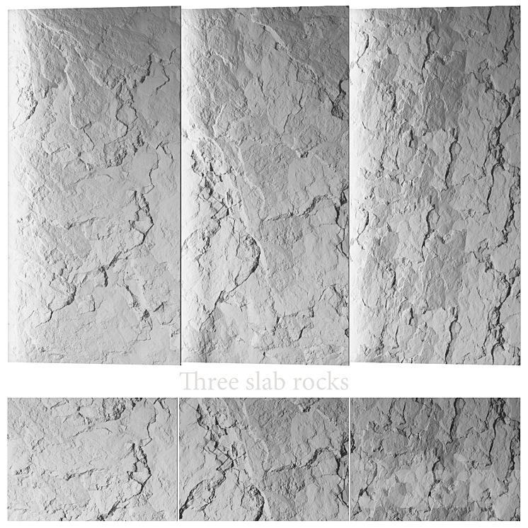 rock slab set - Stone - 3D model