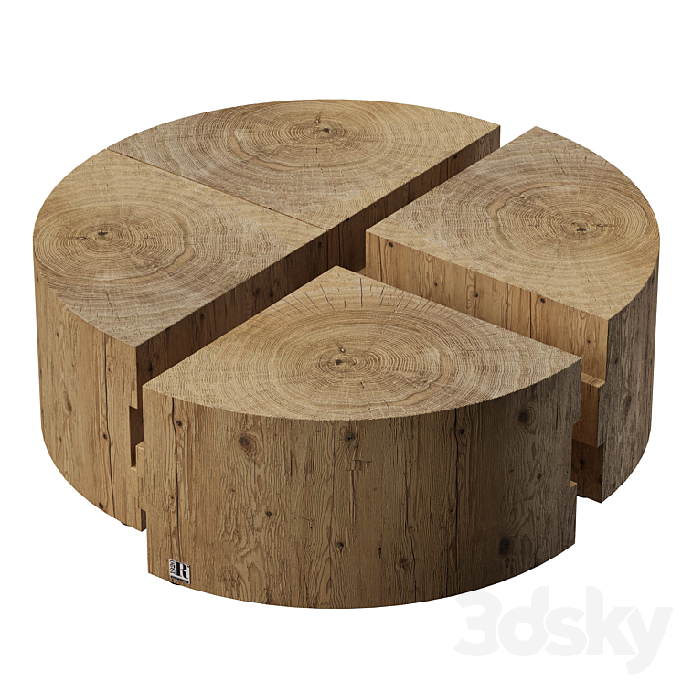 eco block round - Table - 3D model
