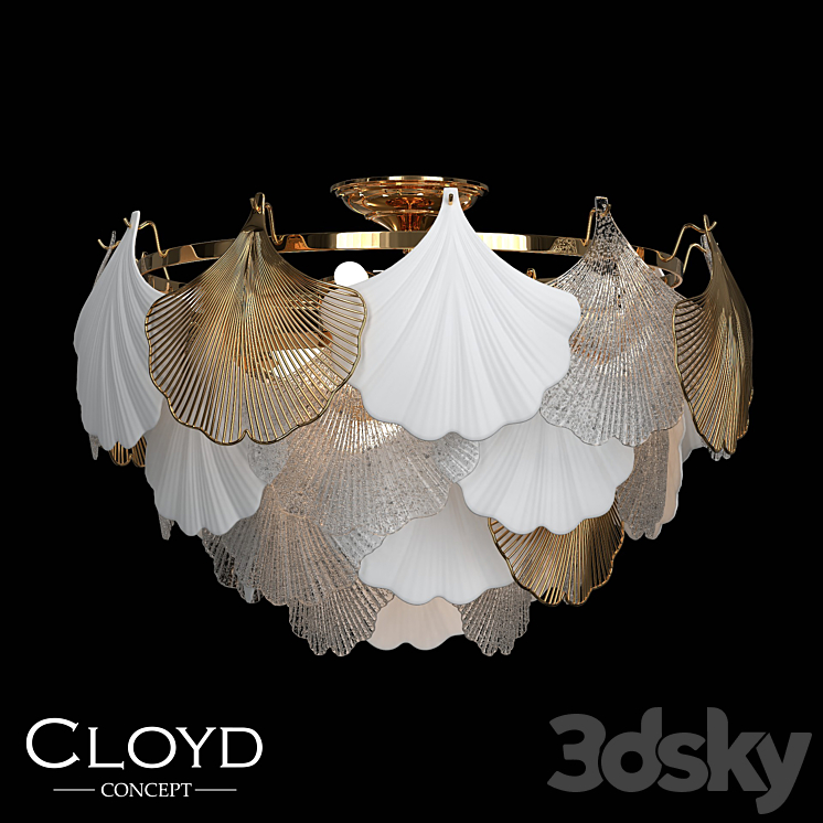 Chandelier Cloyd POLYNESIA C13 (art.10429) - Pendant light - 3D model