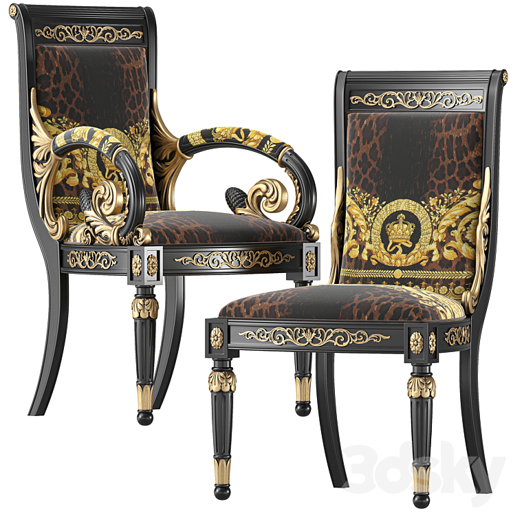 Versace Home Vanitas chairs - Chair - 3D model
