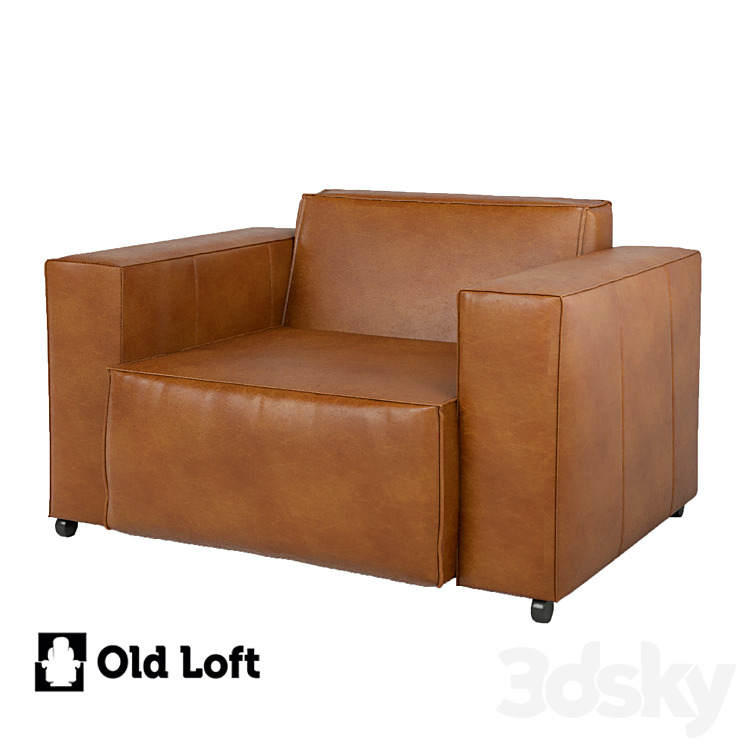 OM Armchair Array Rectangles Wooden Legs - Arm chair - 3D model OM Armchair Array Rectangles Wooden Legs - Arm chair - 3D model