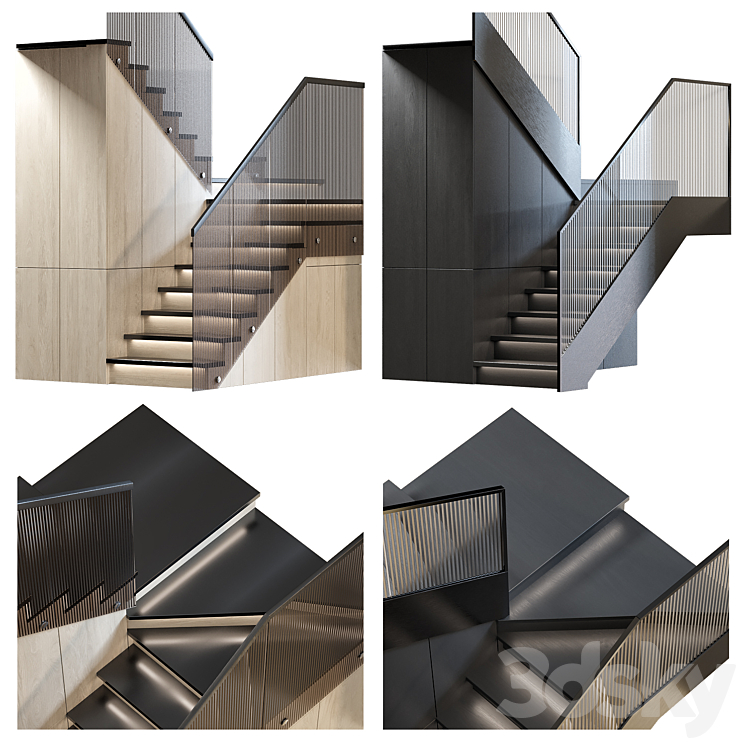 Stair modern 3 - Staircase - 3D model