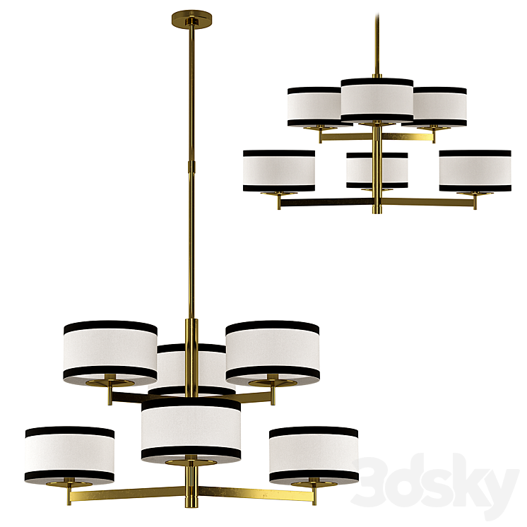Chandelier Visual comfort Walker Medium - Pendant light - 3D model