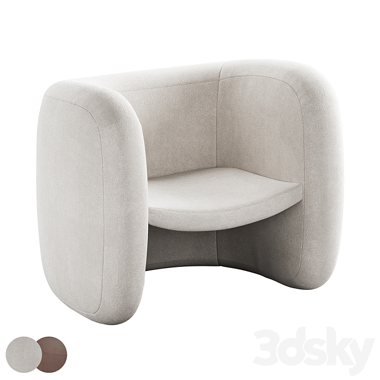 398 Lagoa armchair by Tacchini - Arm chair - 3D model
