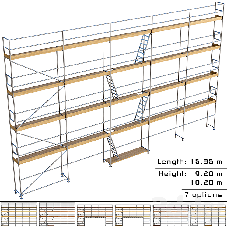 Scaffolding platform - Facade element - 3D model