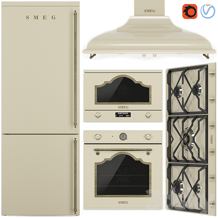 SMEG kitchen appliances - Kitchen appliance - 3D model