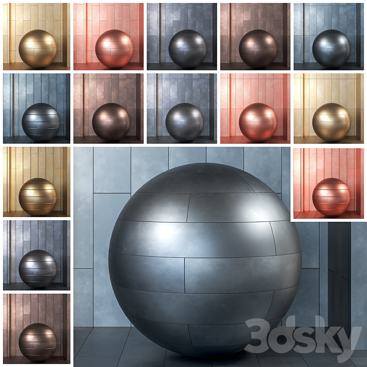 15 in 1 4K Metal Wall Panel Covering Textures & Materials - Seamless ...